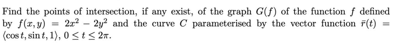 Solved Find the points of intersection, if any exist, of the | Chegg.com