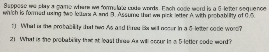 Solved Suppose we play a game where we formulate code words. | Chegg.com