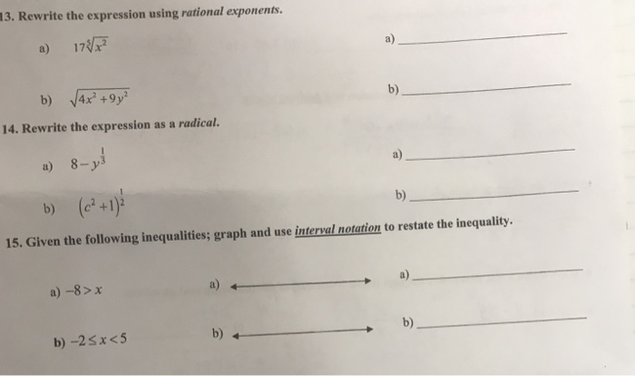 Solved 13. Rewrite the expression using rational exponents. | Chegg.com