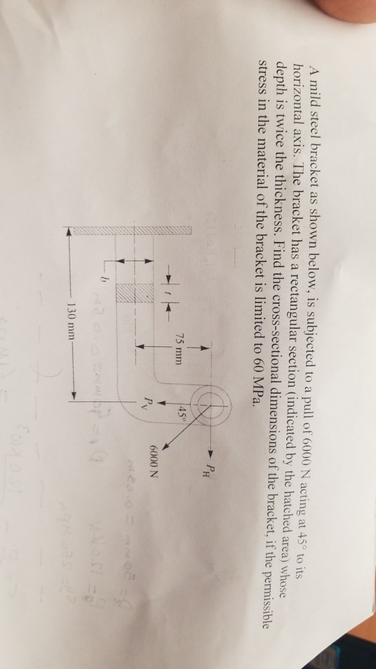 Solved mild steel bracket as shown below, is subjected to a | Chegg.com Solved mild steel bracket as shown below, is subjected to a | Chegg.com