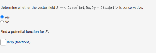 Solved Determine whether the vector field | Chegg.com