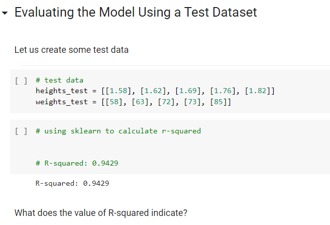 Solved · Evaluating the Model Using a Test Dataset Let us | Chegg.com