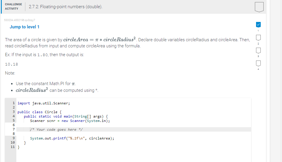 Solved Jump to level 1The area of a circle is given by | Chegg.com