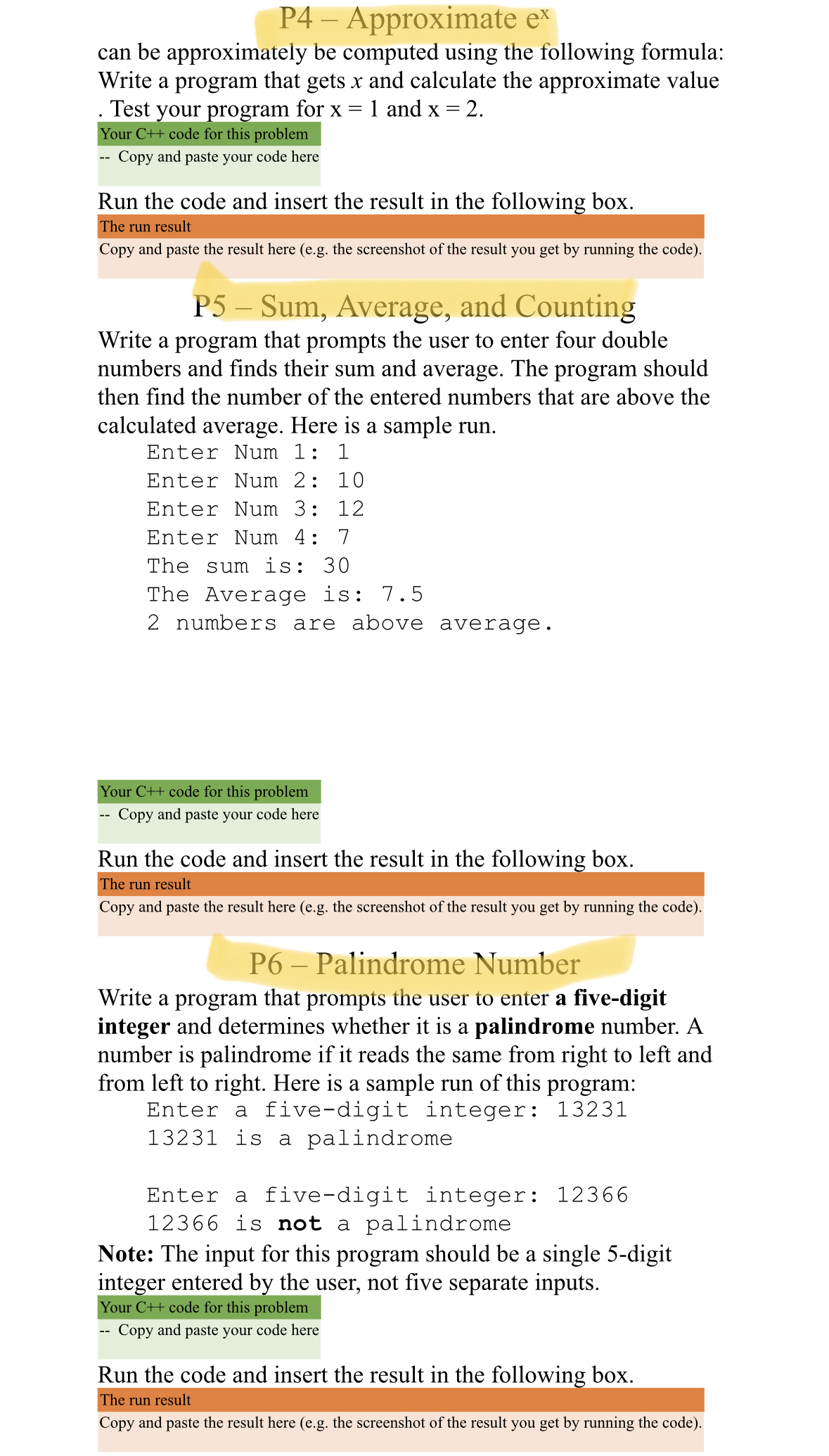 Solved P4-Approximate ex can be approximately be computed | Chegg.com