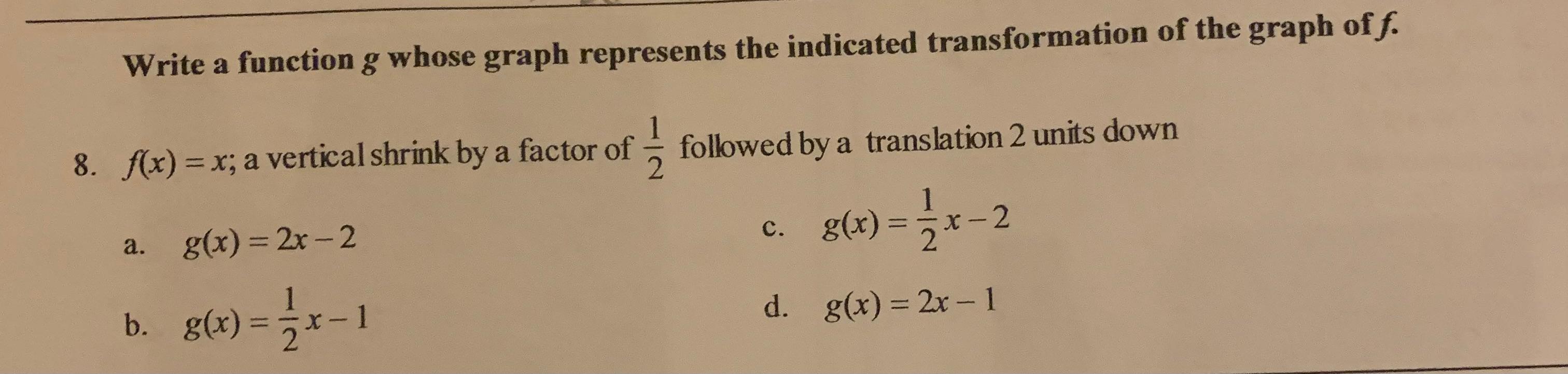 Solved Write a function g whose graph represents the | Chegg.com Solved Write a function g whose graph represents the | Chegg.com