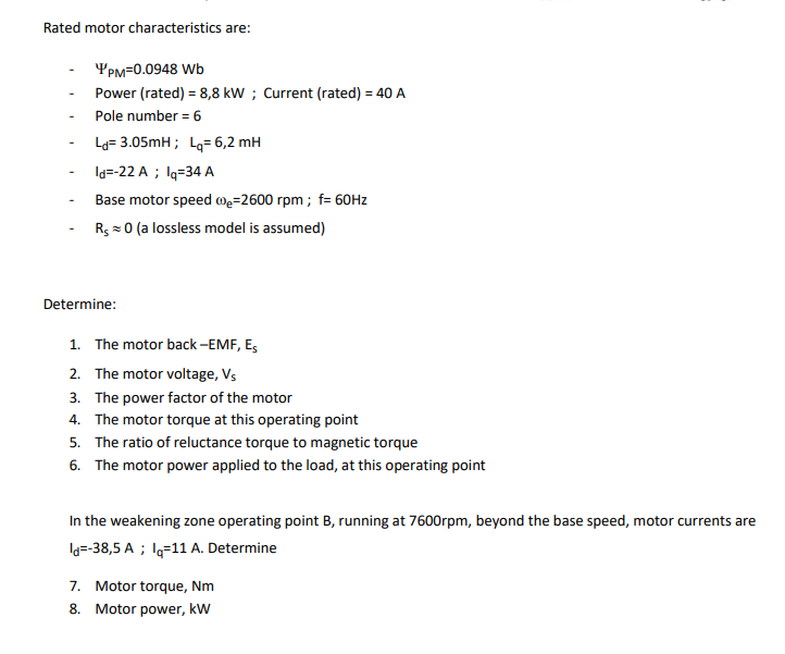 Solved Problem 10: Operating Characteristics of an AC | Chegg.com