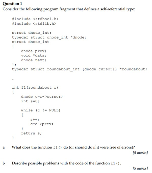 Solved Question 1 Consider the following program fragment | Chegg.com