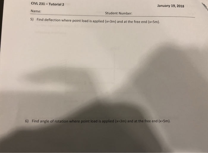 Solved CIVL 231-Tutorial 2 January 19, 2018 Name: Student | Chegg.com