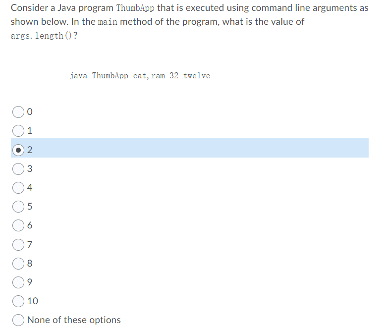 Solved Consider a Java program ThumbApp that is executed | Chegg.com