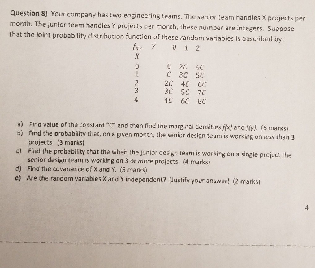 Solved Question 8) Your company has two engineering teams. | Chegg.com