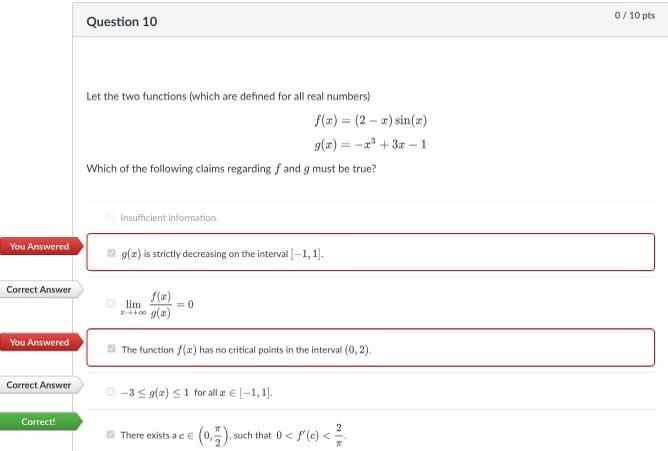 Let the two functions (which are defined for all real | Chegg.com