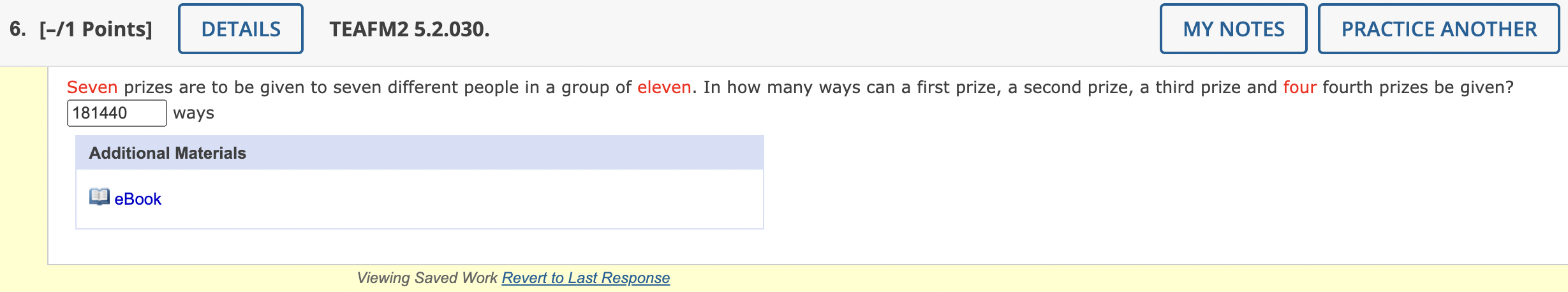 Solved Viewing Saved Work Revert to Last Response | Chegg.com