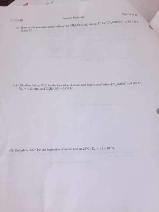 Solved CHEM 4B Practice Problems Page 13 of 16 7. Consider | Chegg.com