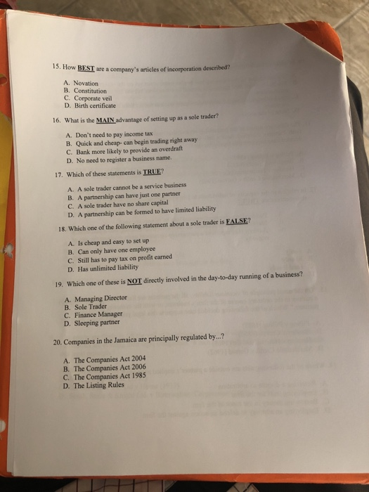 Solved PRACTICE MULTIPLE CHOICE Instructions: On the | Chegg.com