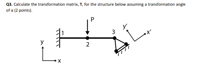 Q3. Calculate the transformation matrix, T, for the | Chegg.com