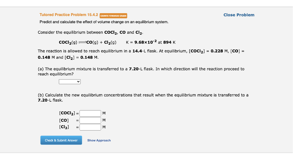 Solved Tutored Practice Problem 15.4.2 Predict and calculate | Chegg.com