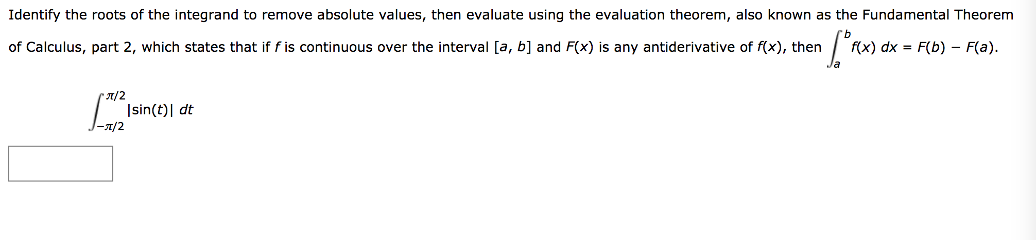 Solved Identify the roots of the integrand to remove | Chegg.com