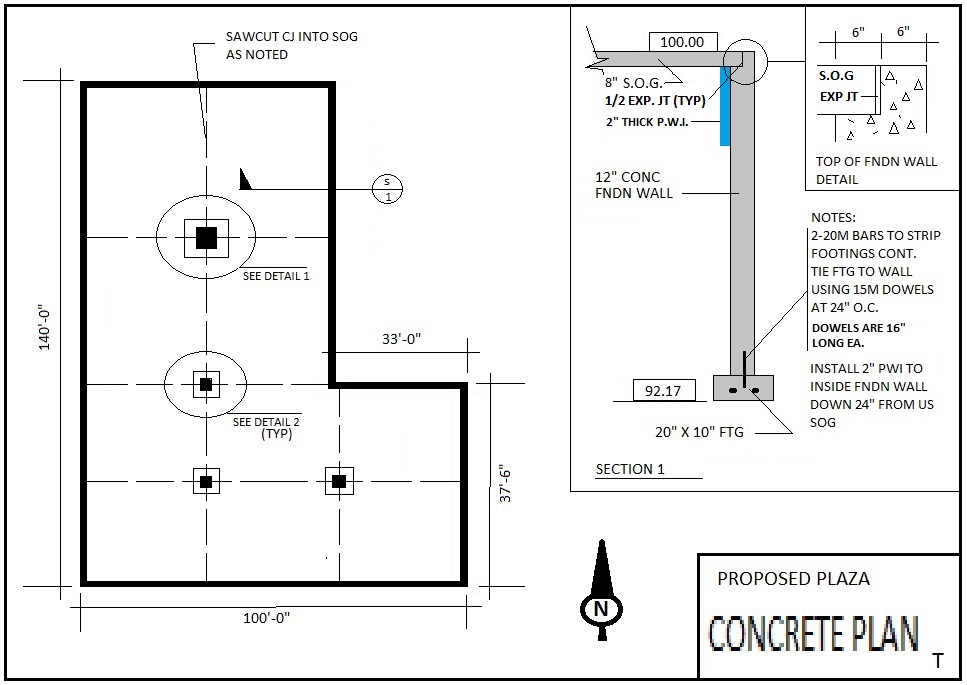 Solved Using the previous Plaza drawings, quantify and | Chegg.com