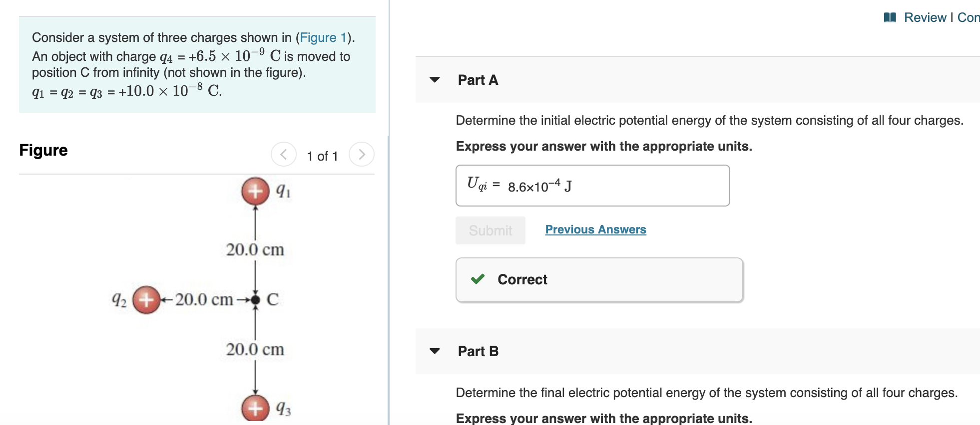 Solved Consider a system of three charges shown in | Chegg.com