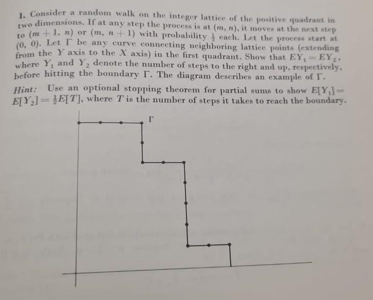 Solved by an EXPERT m,n (m+1,n) or (m,n+1) ﻿with probability 11 ﻿each. | Chegg.com
