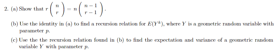 Solved 5. Let X be a negative binomial random variable with | Chegg.com