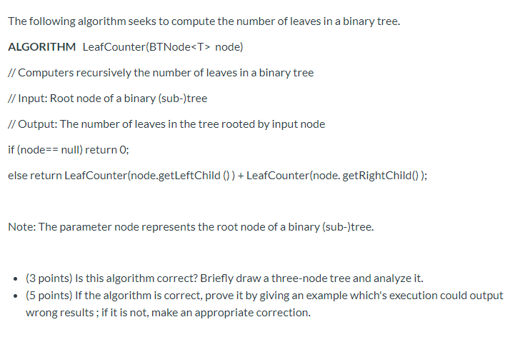 The following algorithm seeks to compute the number | Chegg.com