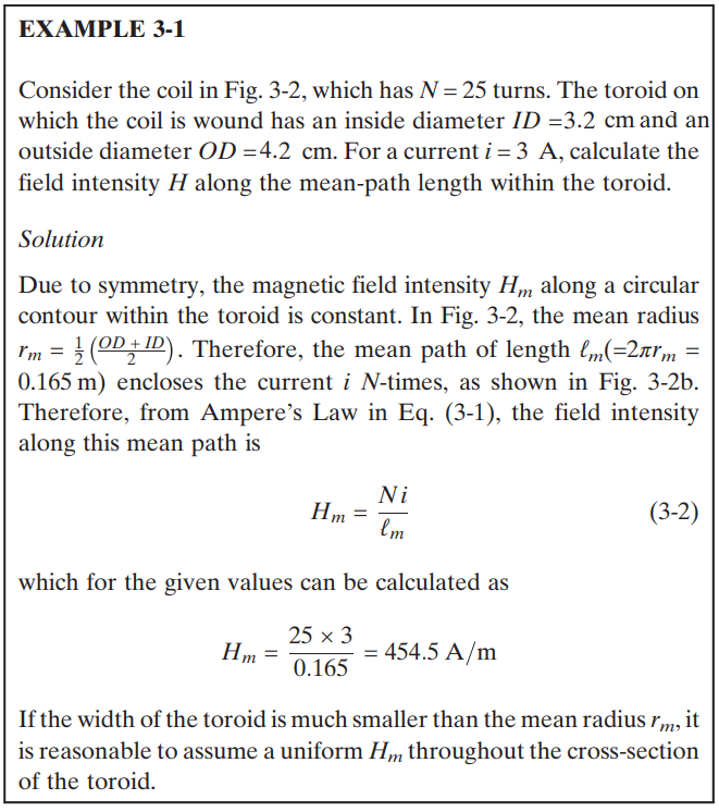Solved In Example 3-1, calculate the reluctance in the path | Chegg.com