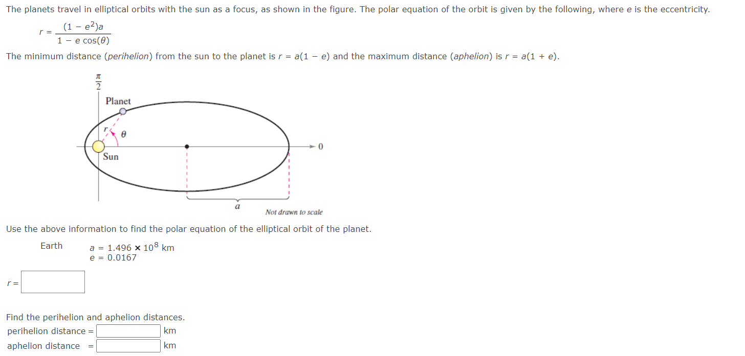 Solved The planets travel in elliptical orbits with the sun | Chegg.com