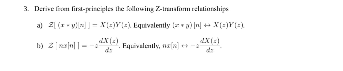 Solved Derive from first-principles the following | Chegg.com