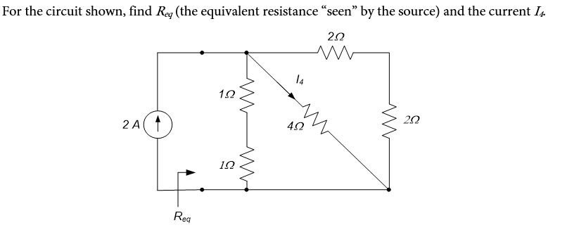 Solved For the circuit shown, find Req (the equivalent | Chegg.com