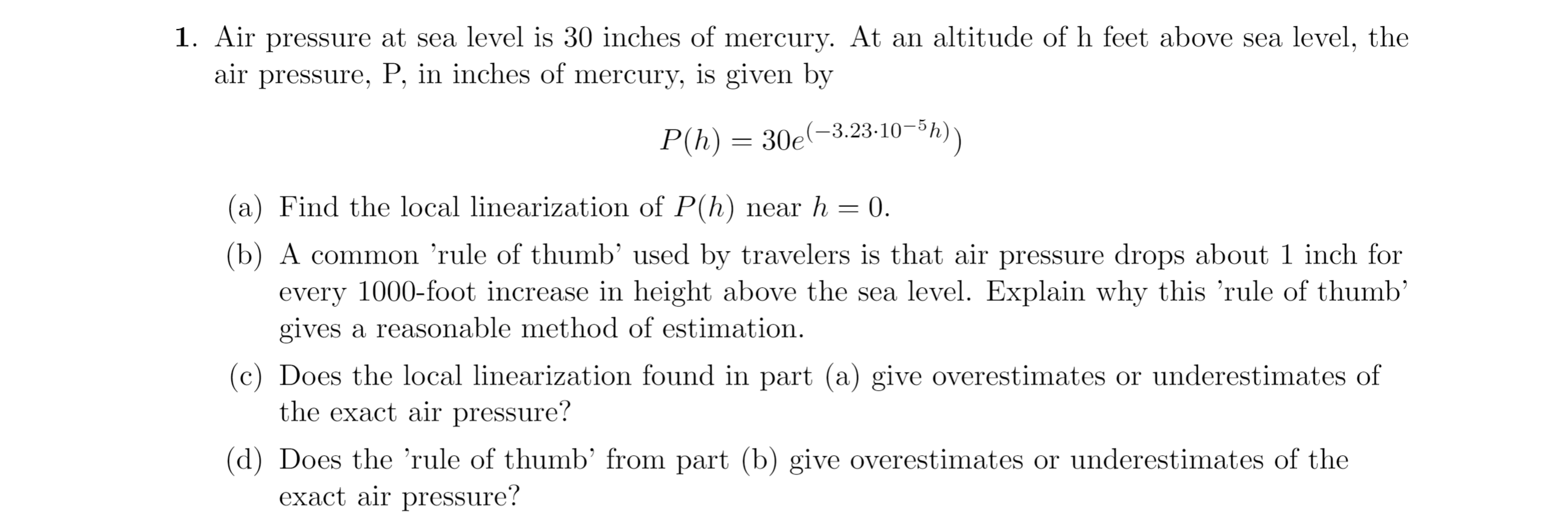 Solved 1 Air Pressure At Sea Level Is 30 Inches Of Mercury Chegg solved-1-air-pressure-at-sea-level-is-30-inches-of-mercury-chegg