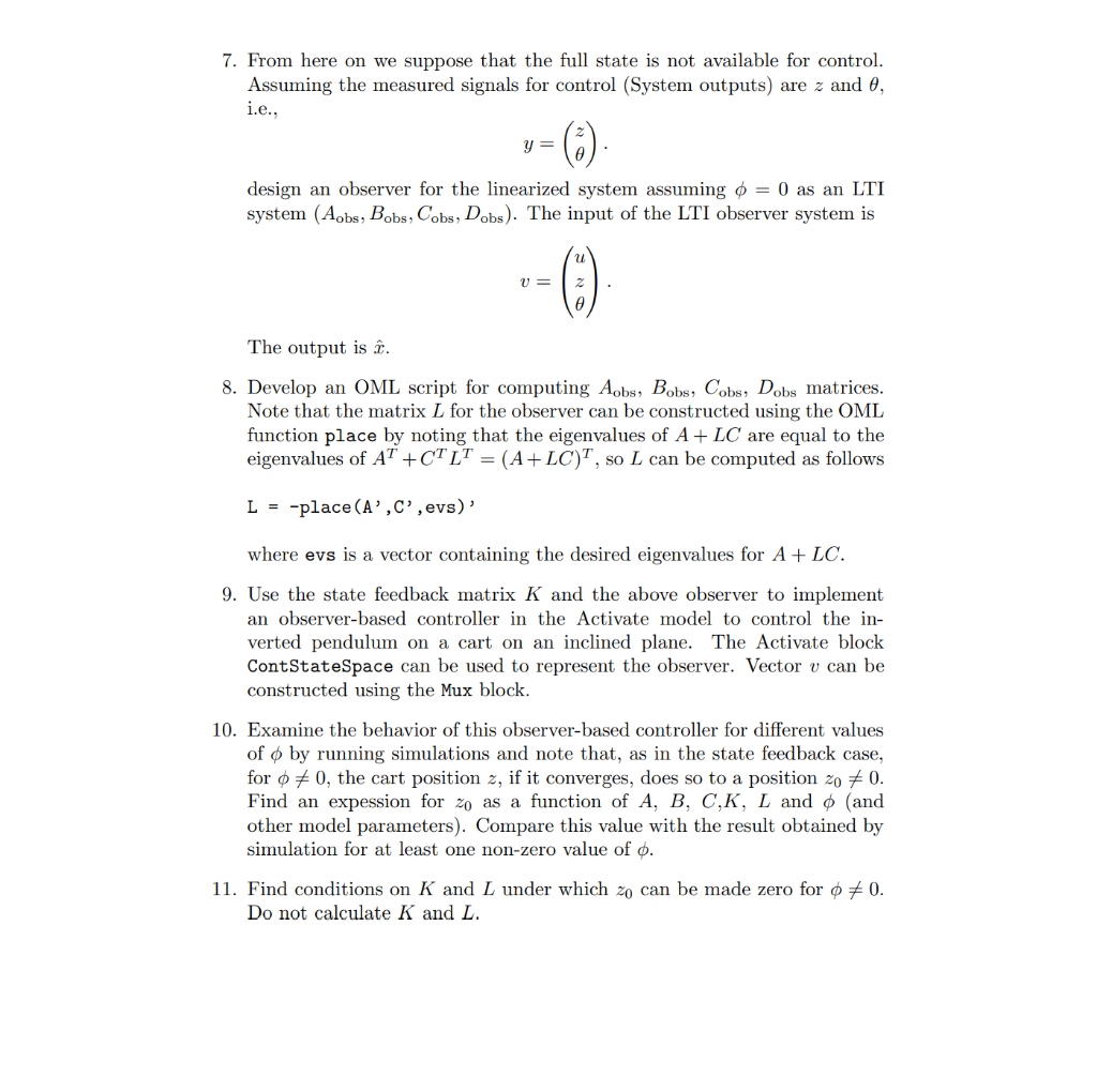 Solved 1 Inverted pendulum on a cart on inclined plane A | Chegg.com Solved 1 Inverted pendulum on a cart on inclined plane A | Chegg.com