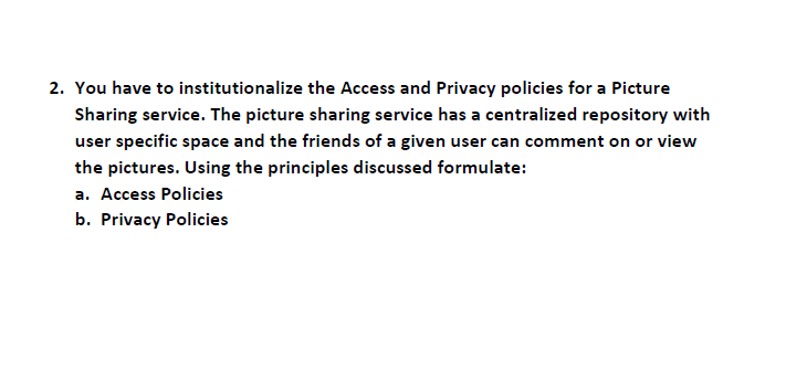Solved 1. For the following Role Graph complete the | Chegg.com