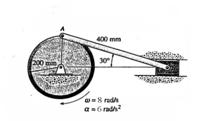 Solved determine the angular acceleration of the link AB, | Chegg.com