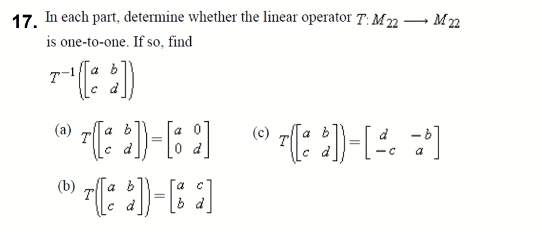 Solved 7. In each part, determine whether the linear | Chegg.com