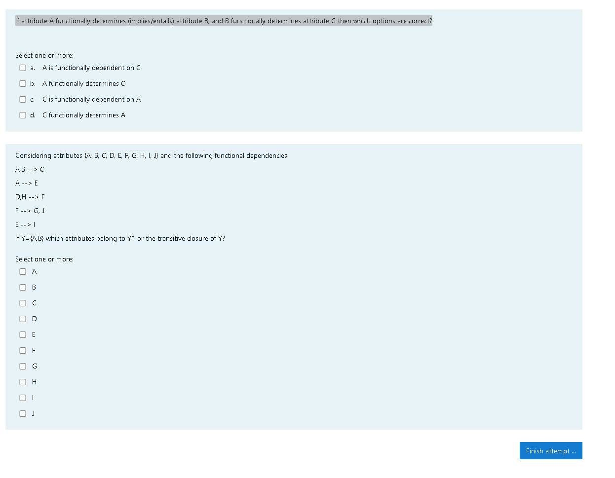 Solved If Attribute A Functionally Determines 