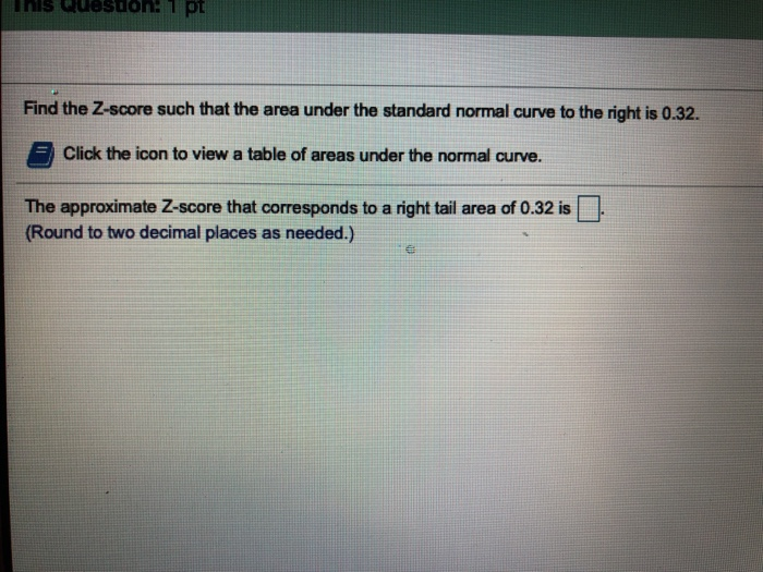 This Question 1 Pt Determine The Area Under The