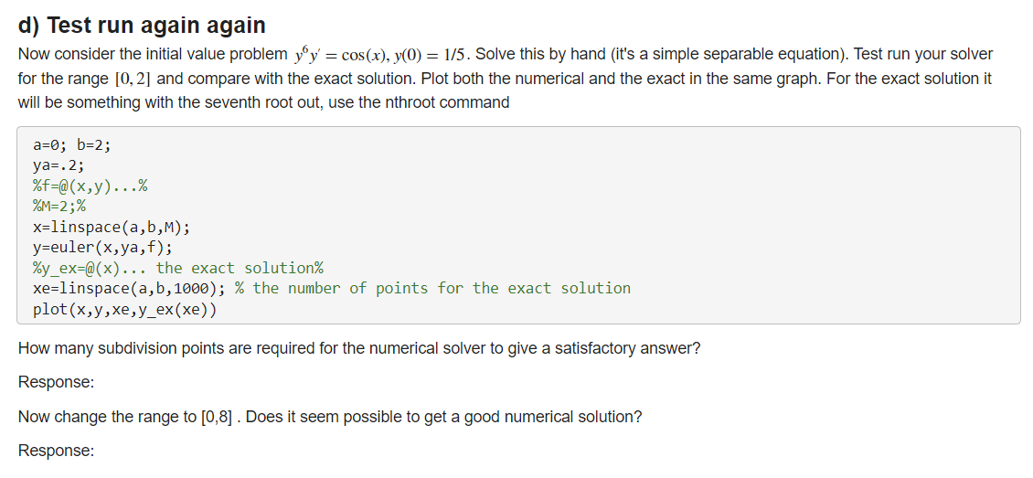 Solved Hello there! I'm trying to learn MATLAB by doing | Chegg.com