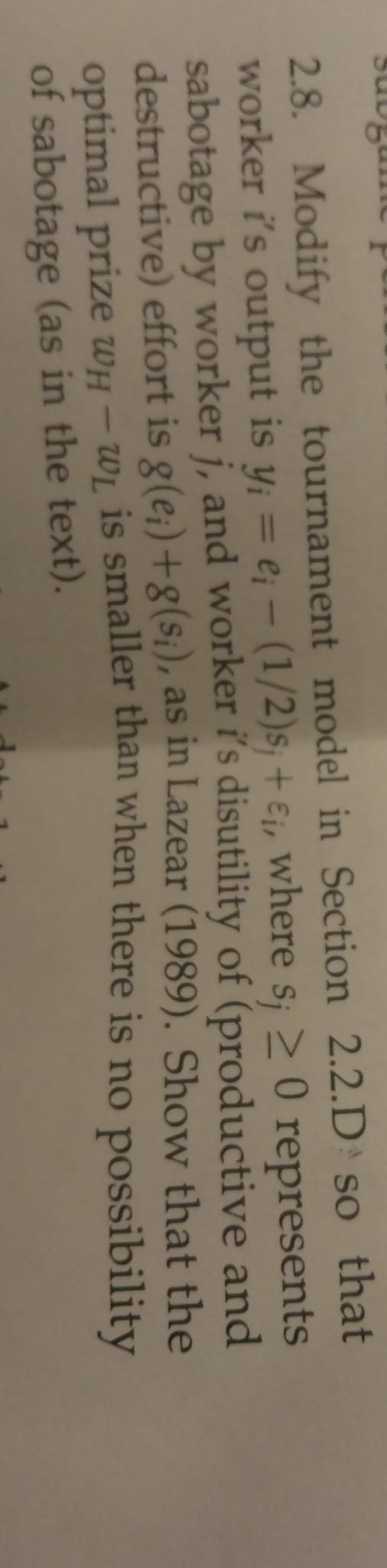 Solved 2.8. ﻿Modify the tournament model in Section 2.2.D so | Chegg.com