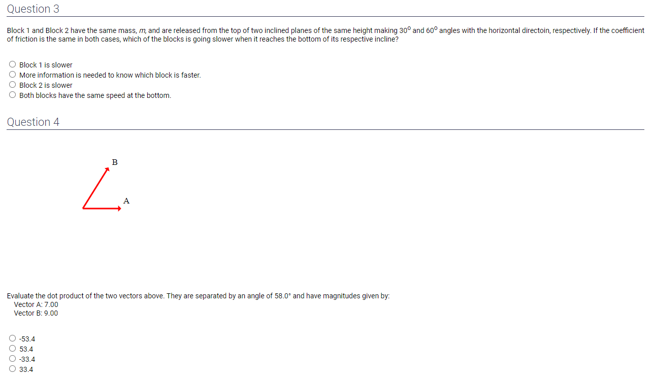 Solved Question 3 Block 1 and Block 2 have the same mass, m, | Chegg.com