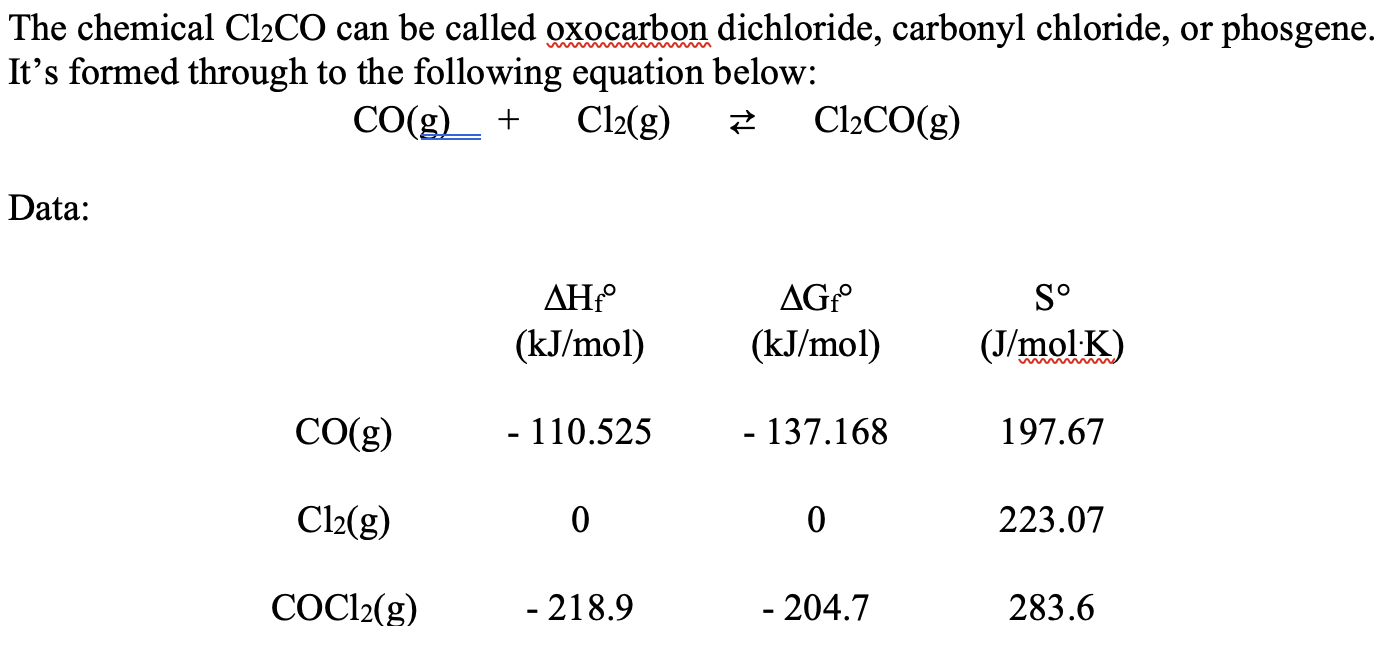 Solved The chemical Cl2CO can be called oxocarbon | Chegg.com