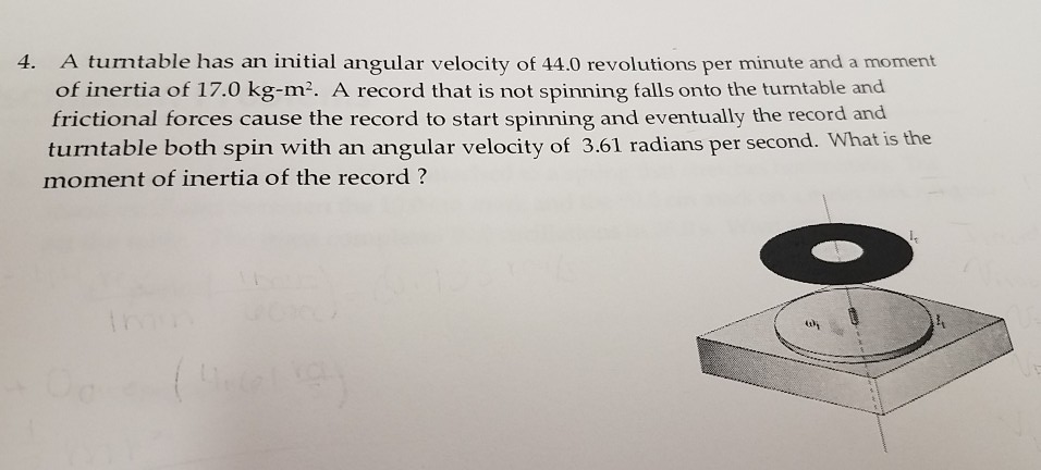 Solved 4. A turntable has an initial angular velocity of | Chegg.com