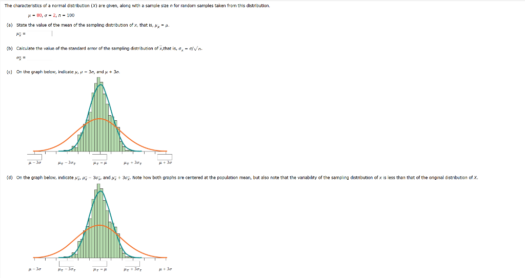 Solved The characteristics of a normal distribution (X) are | Chegg.com