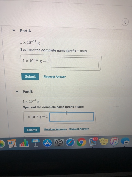 Solved Part A 1 x 10-12 Spell out the complete name | Chegg.com