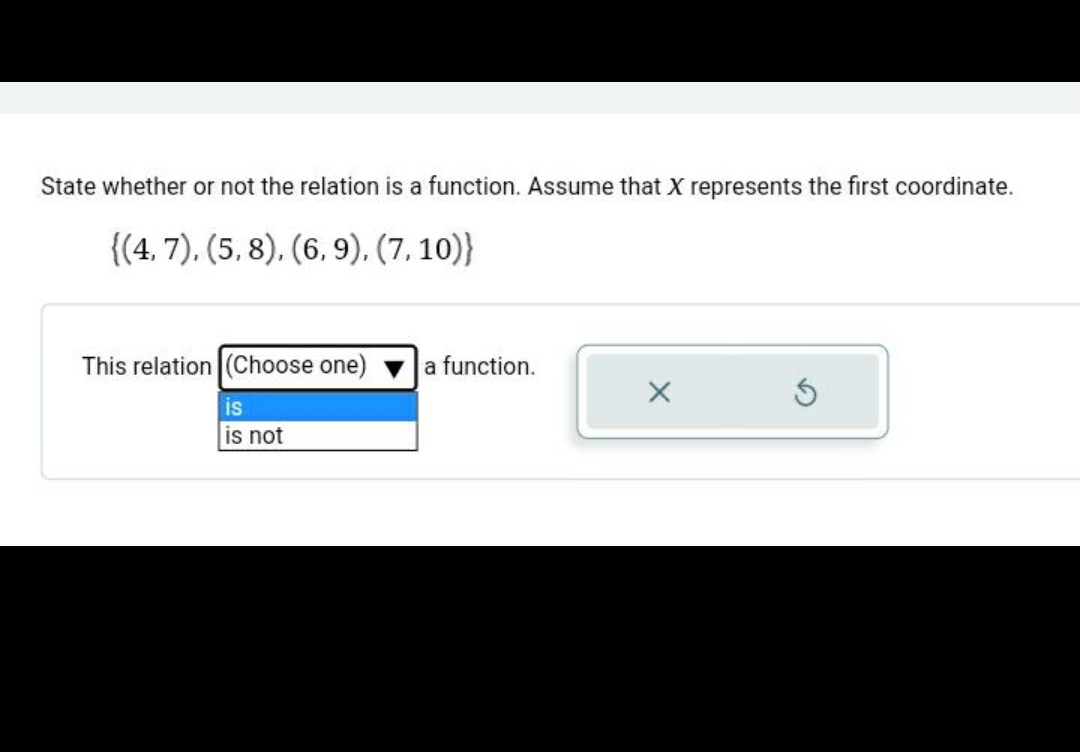 Solved State whether or not the relation is a function. | Chegg.com