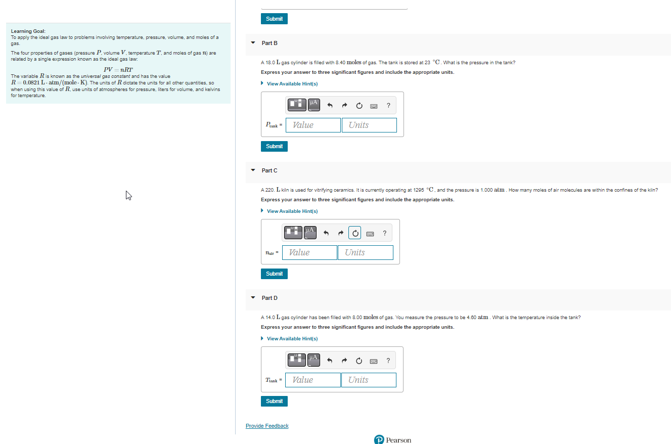 Solved Partc A 220. L kiln is used for vitrifying ceramics. | Chegg.com