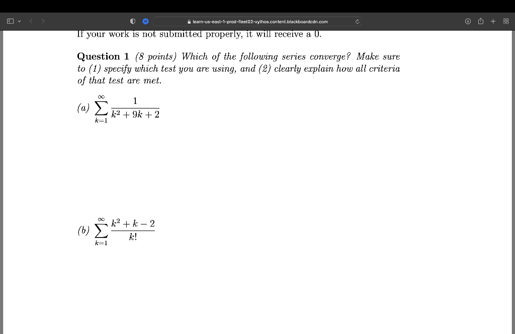Solved For question 1 use either ,Divergence and p-test | Chegg.com