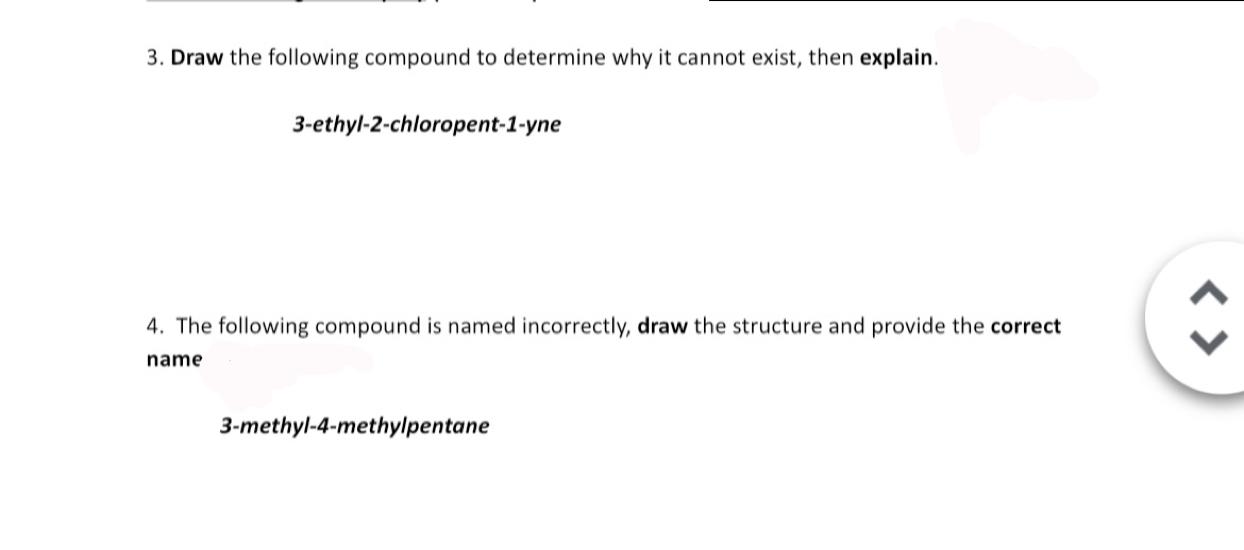 Solved 3. Draw the following compound to determine why it | Chegg.com