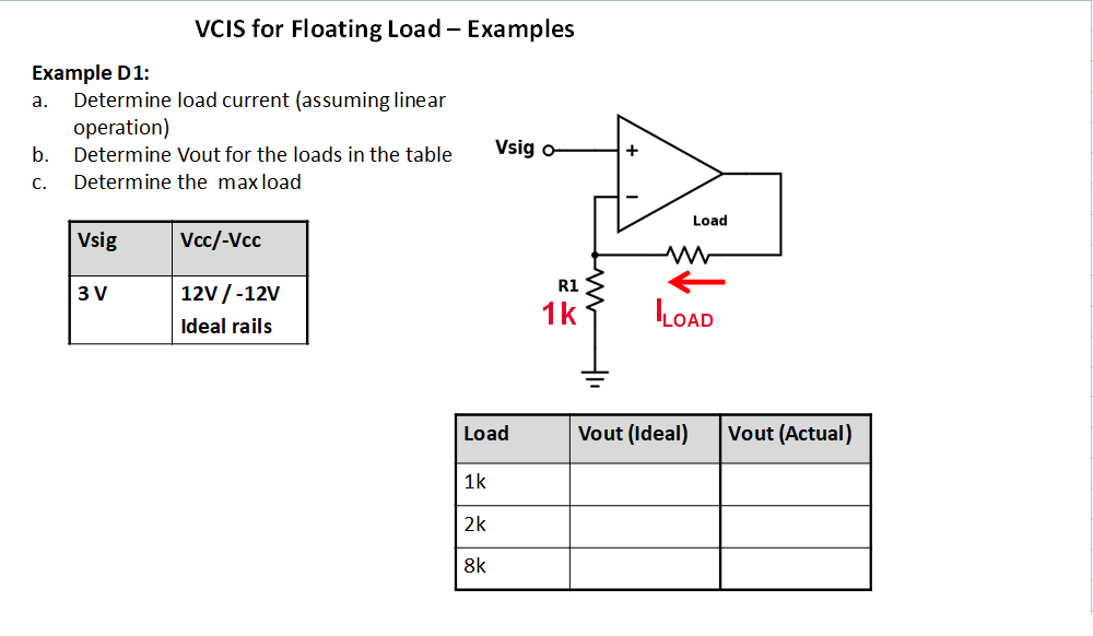 Solved VCIS for Floating Load – Examples Example 11: a. | Chegg.com