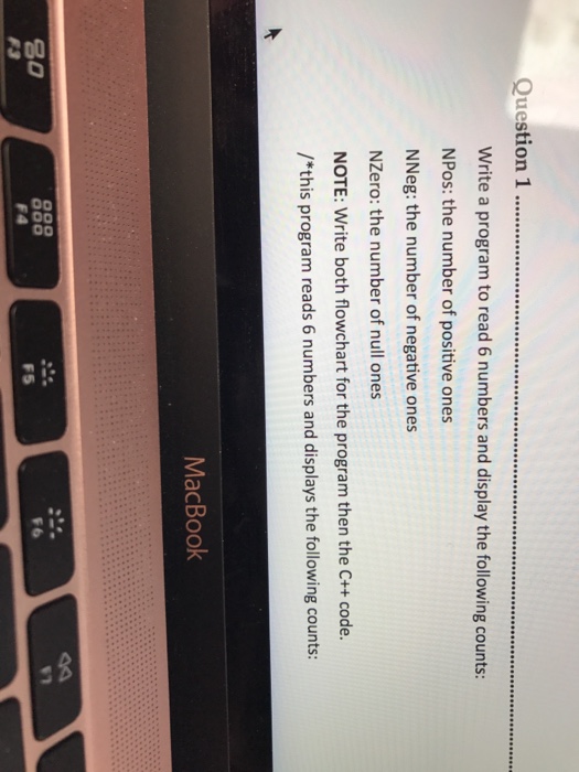 Solved Question 1. Write a program to read 6 numbers and | Chegg.com
